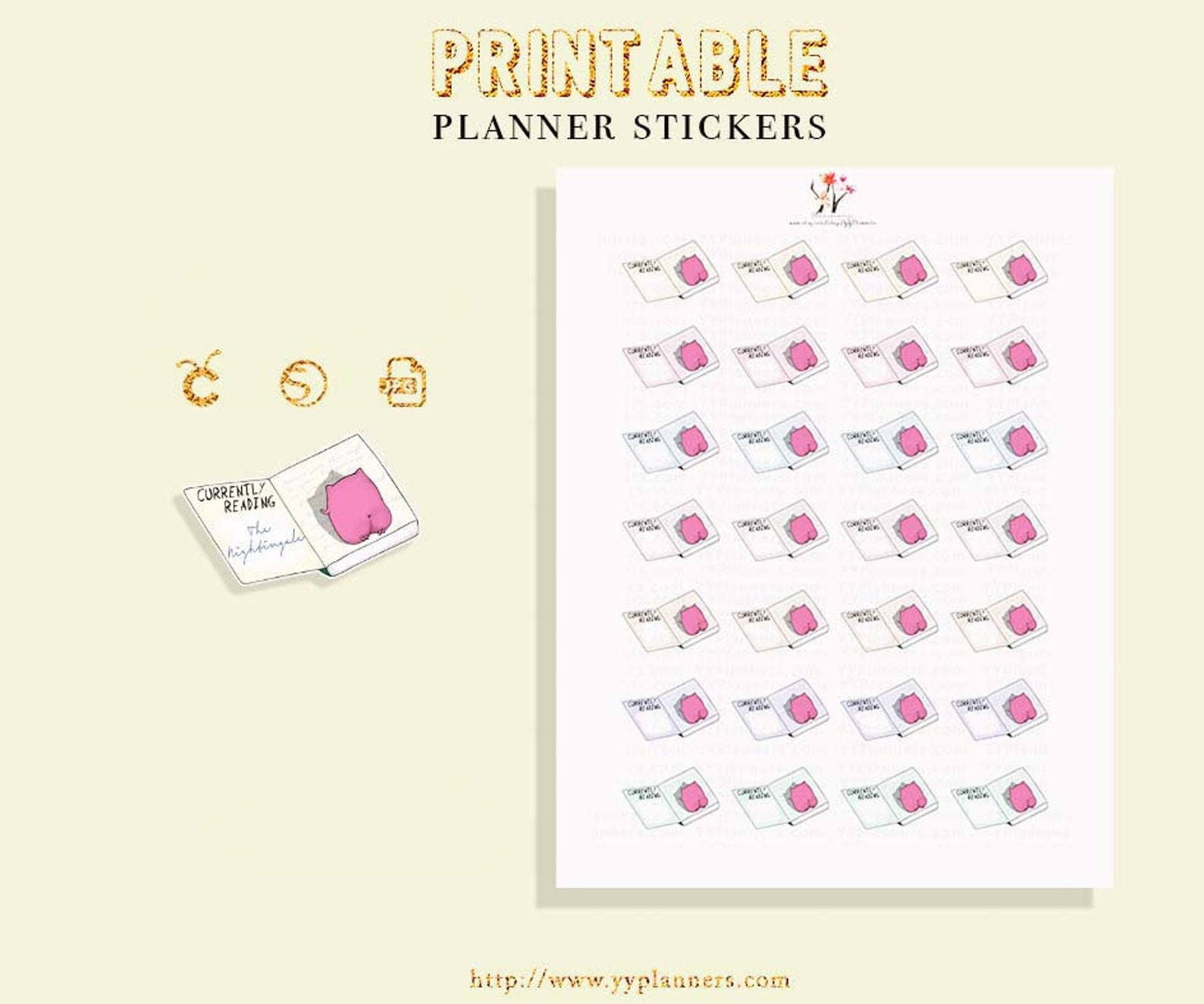 Printable Currently Reading Stickers Book Nerd Stickers - Etsy