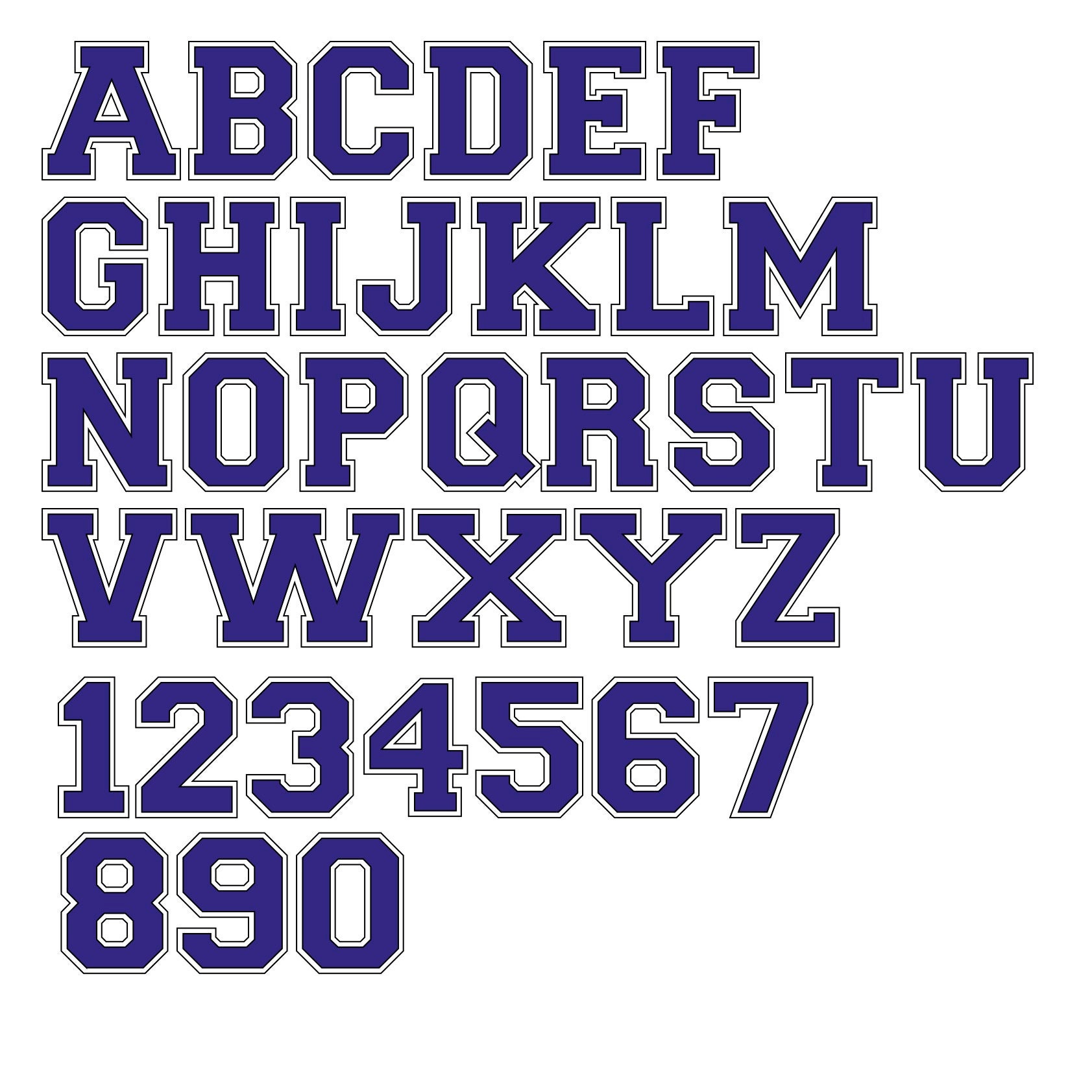 Freshman Varsity Style SVG Font - Etsy UK