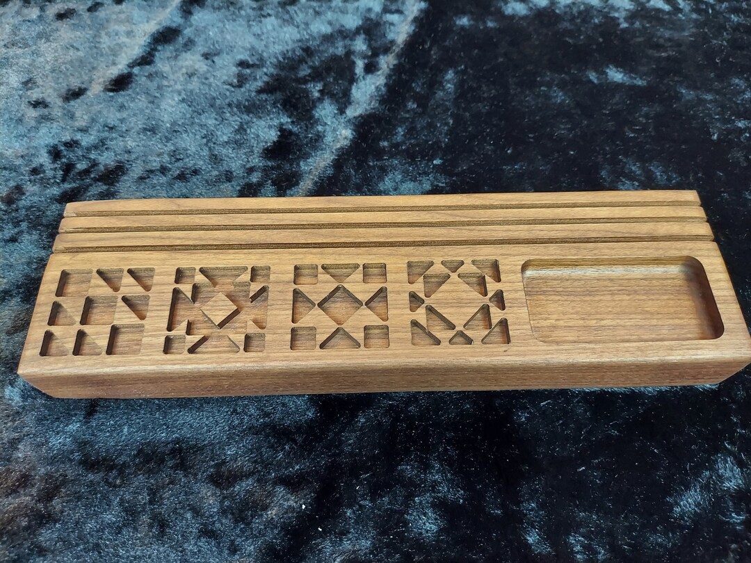 Quilters Square Desk Caddy/ruler Holder in Amazing Walnut. Hold Your ...