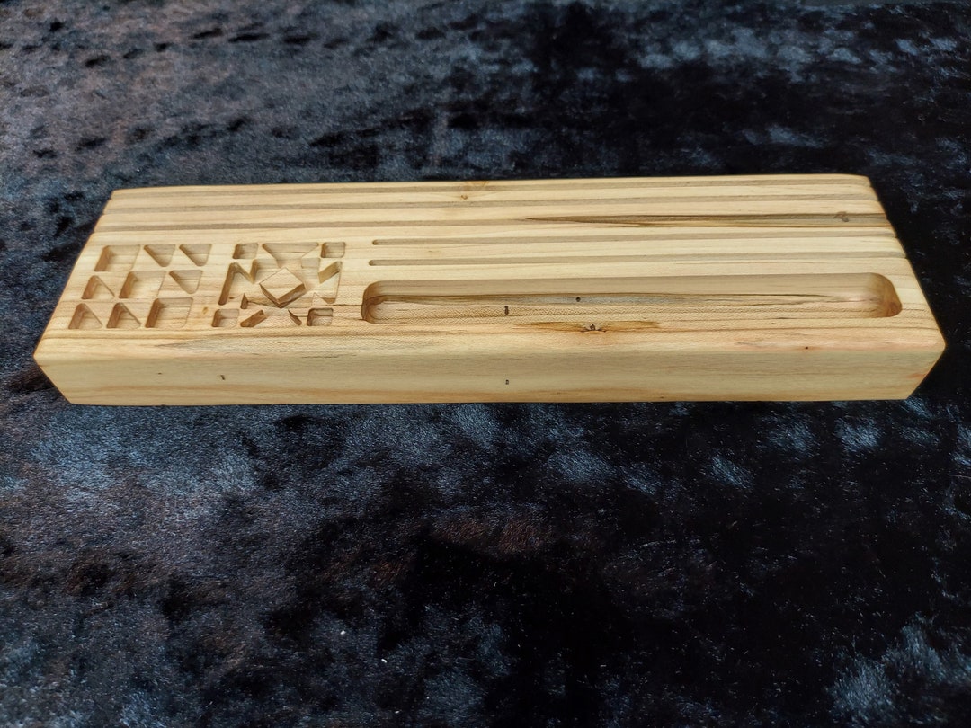 Quilters Square Desk Caddy/ruler Holder in Streaky Maple #1. Hold Your ...