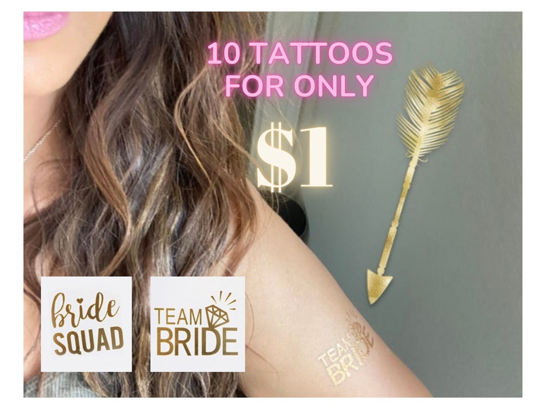 Bride Squad Tattoos Team Bride Tattoo Wedding Party Favors - Etsy