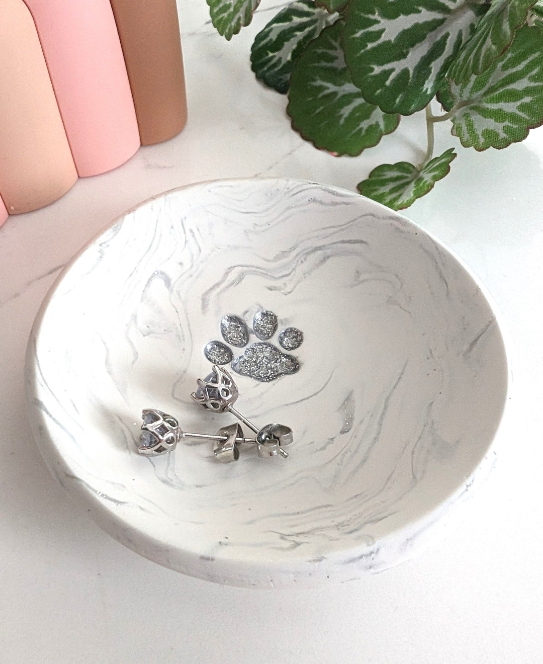 Paw Print, Ring Dish, Pet, Catchall Dish, Animal Lover, Jewelry Dish ...