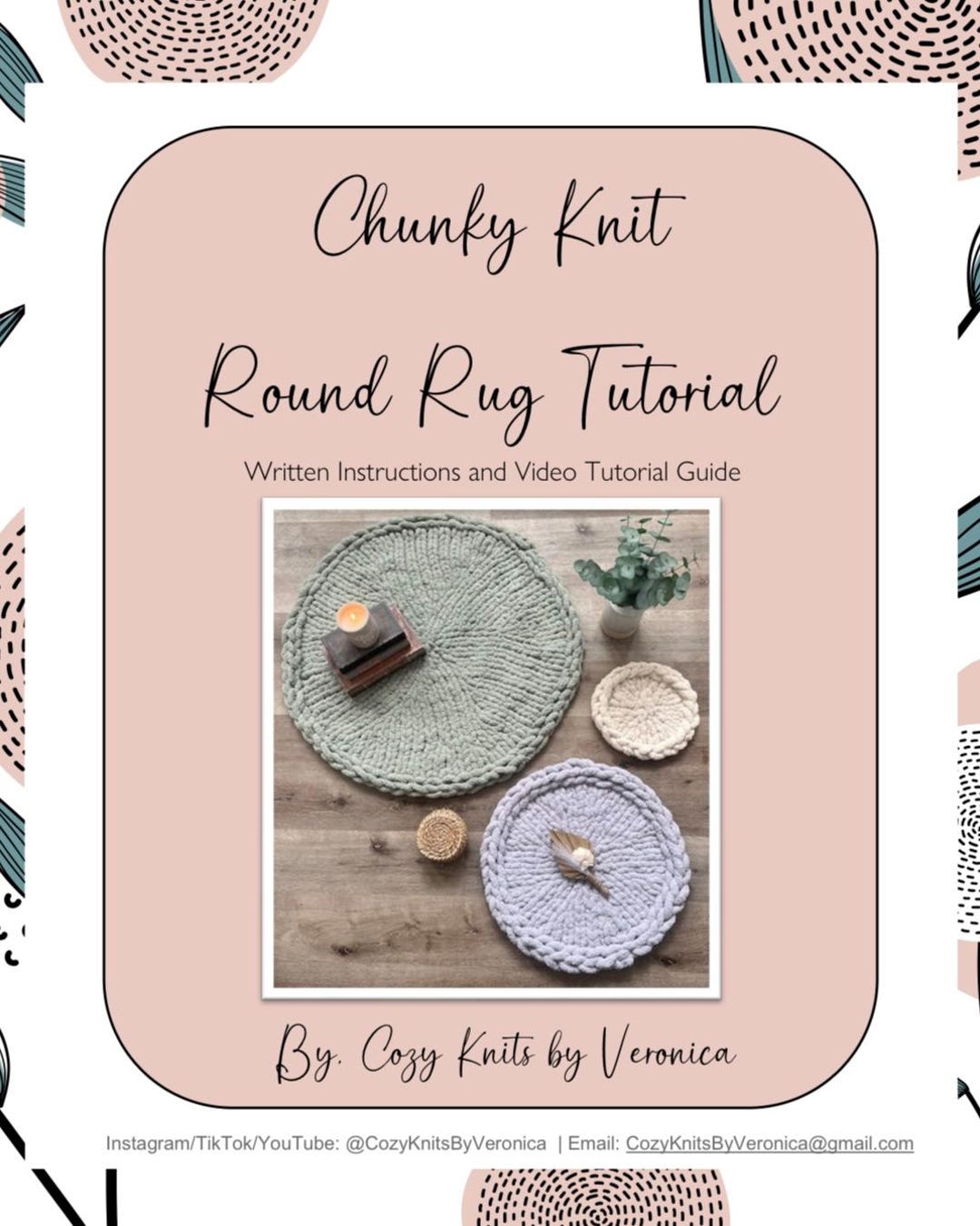 Chunky Knit Round Rug Tutorial | Finger Knit | How to | DIY | Digital ...