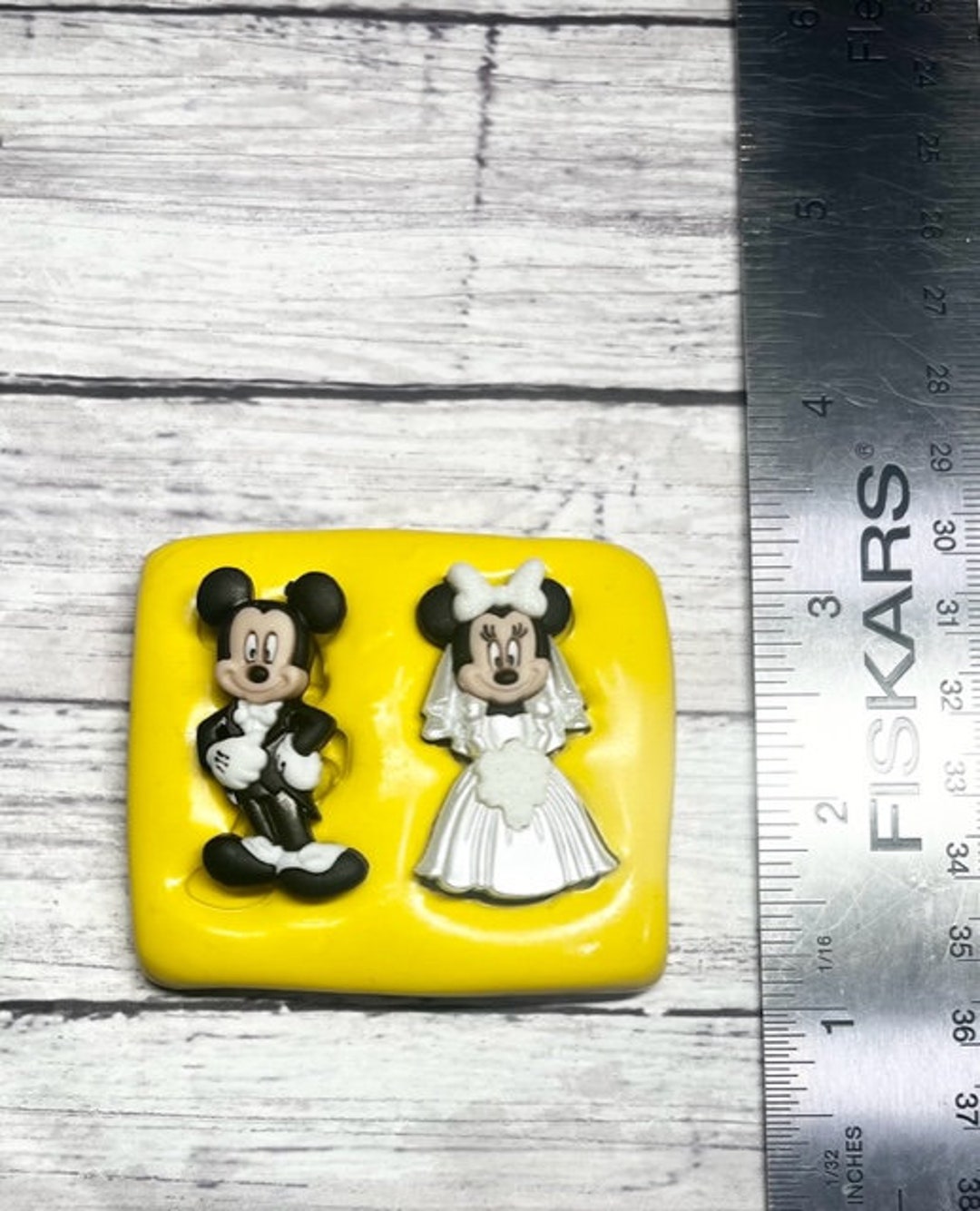 Mickey Minnie Mouse Wedding Silicone Mold Fondant Resin Clay Crafts ...