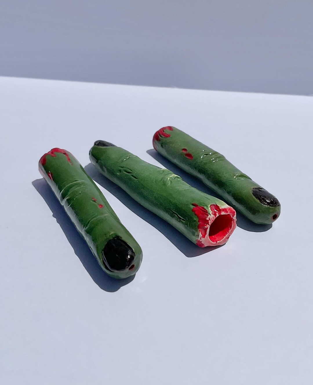 Severed Finger Pipe - Ceramic Sculpted Art Pipe, Halloween Lover Gift ...