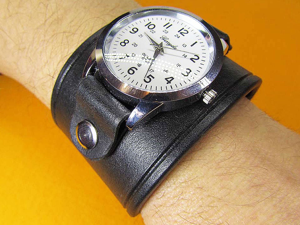 Handmade Watch cuff strap Watch strap Watch band Mens Watch | Etsy