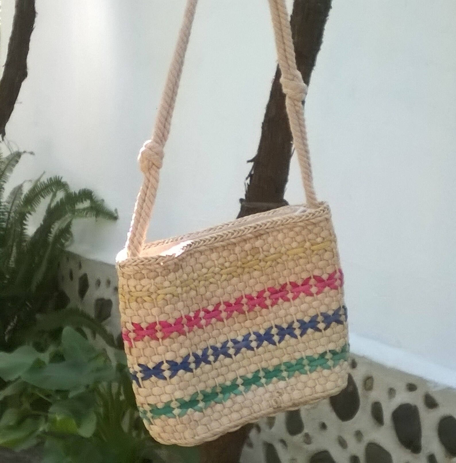 Vintage Wicker Shoulder Bag - Etsy