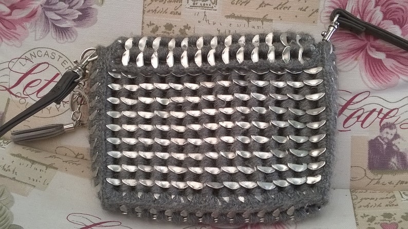 Metal Silver Plates Vintage Small Petite Handbag Bag Knit - Etsy