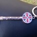 Vintage Metal Keychain London/old Key Holder England/silver Plated Key ...