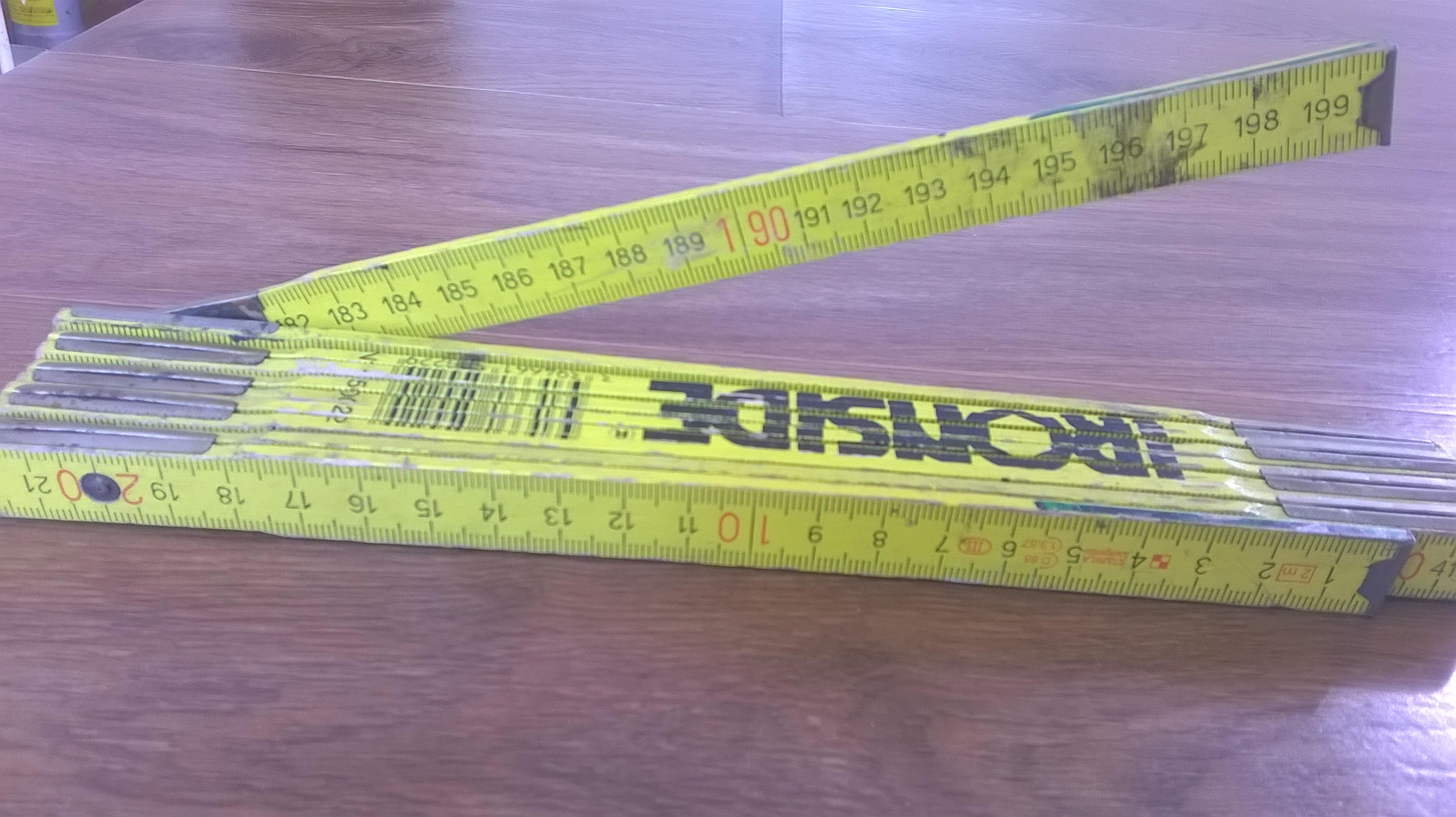 Vintage Double Folding Meter Yellow Wood/wood Folding - Etsy