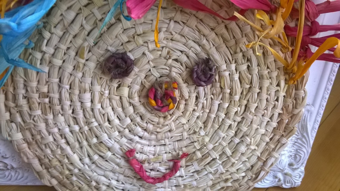 Vintage Handmade /woven Straw/wall Hanging/decor for | Etsy