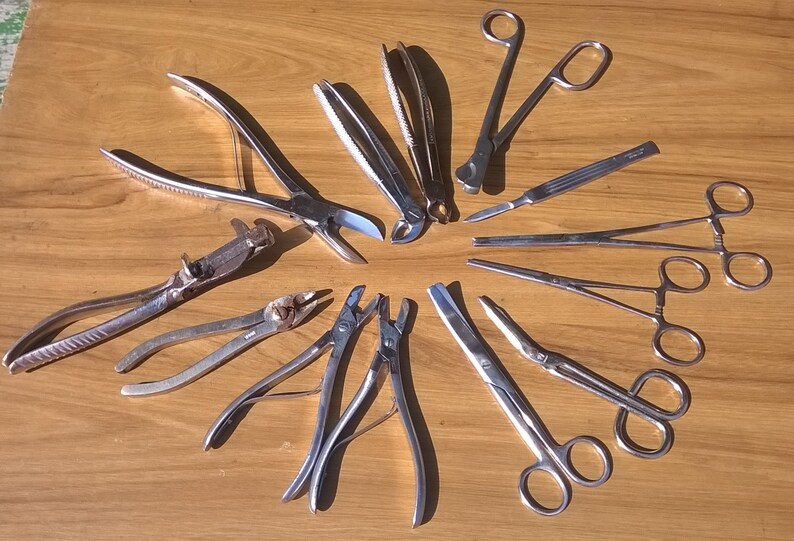 Vintage Surgical and Dental Instruments/set of 13 Surgical Instruments ...