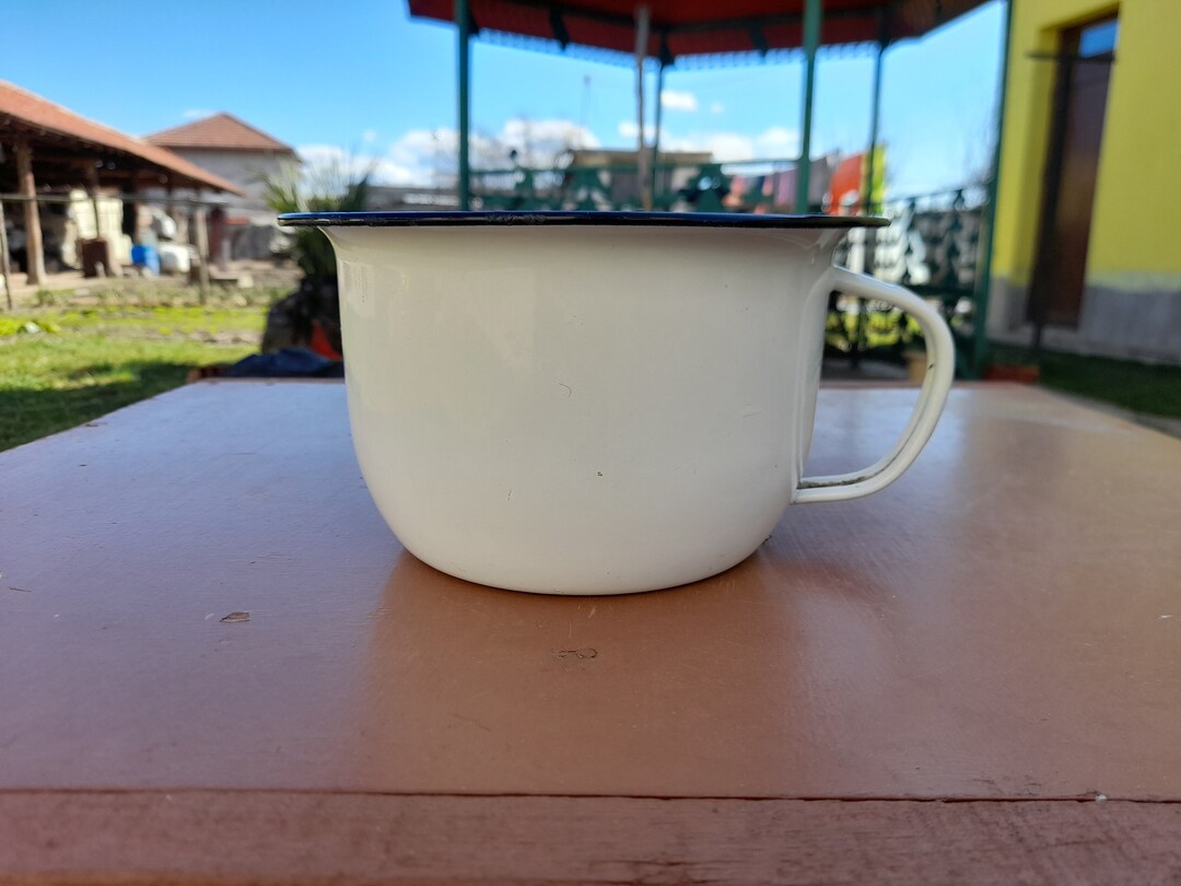 Vintage Enameled Potty / Rustic Enamel - Etsy