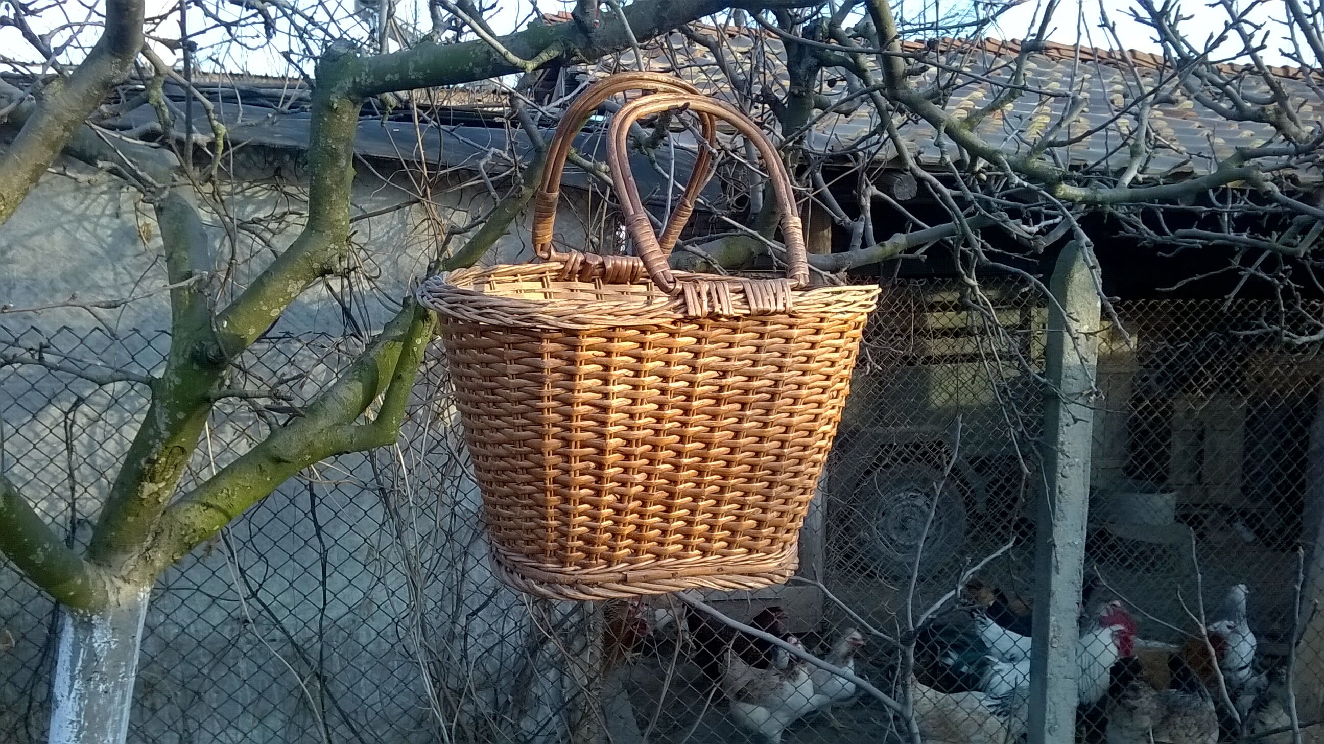 Large Market basket/Vintage Wicker Picnic Basket/Sturdy Basket | Etsy