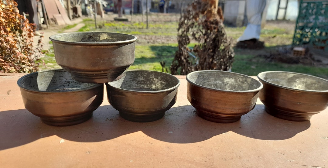 Vintage Aluminum Cups / Set of 5 Aluminum Bowls - Etsy