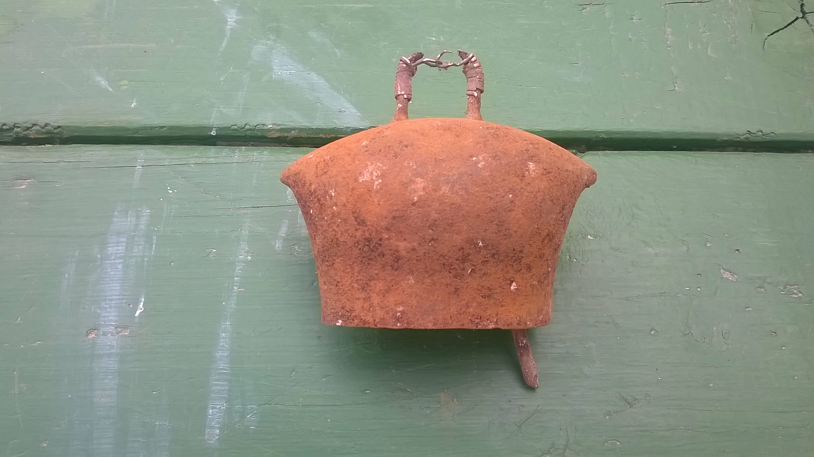 Antique Cow Bell, Patina Cow Bell, All Metal Antique Farm Animal Cow ...