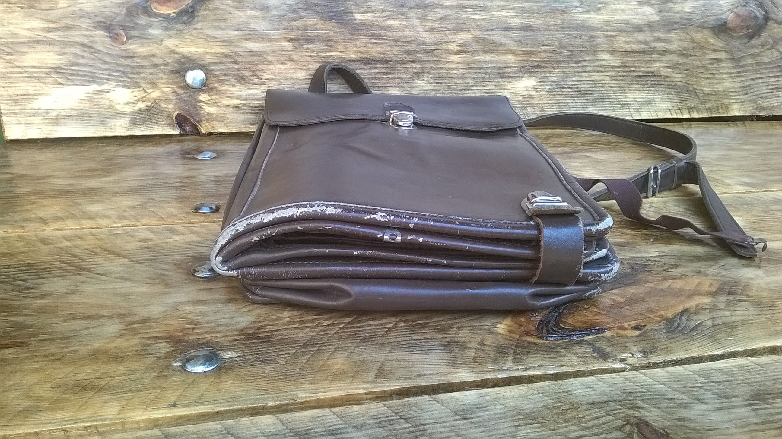 Vintage Train Conductor Leather Bag / Old Shoulder Bag/postman | Etsy