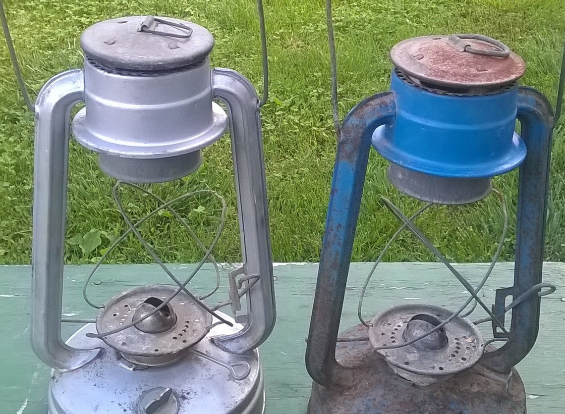 Vintage Gas Lamp/set of Two Lanterns/ Vintage Oil Gas - Etsy