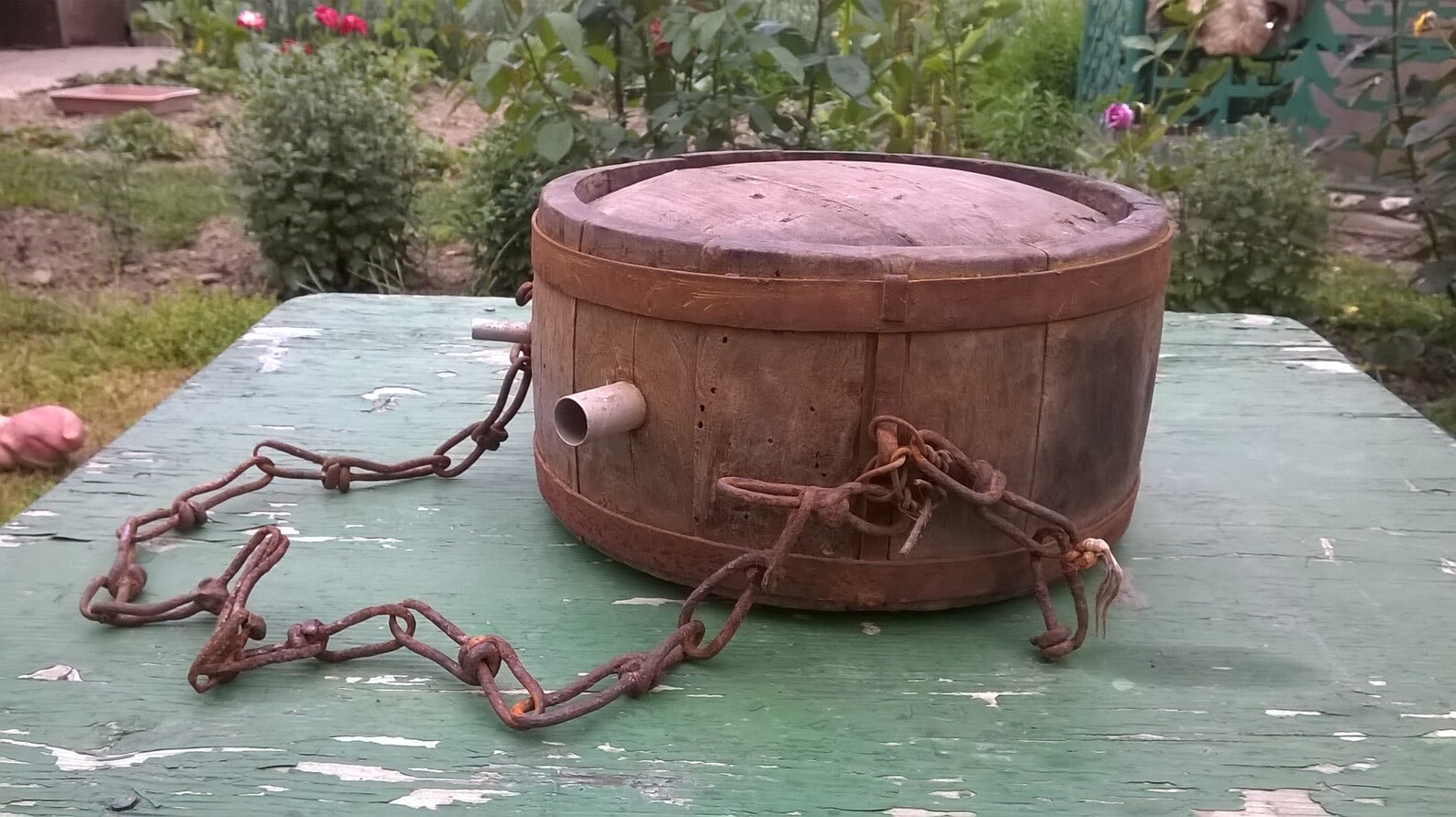 Primitive Wooden Water Barrel / Vintage Wooden Water Tank / - Etsy