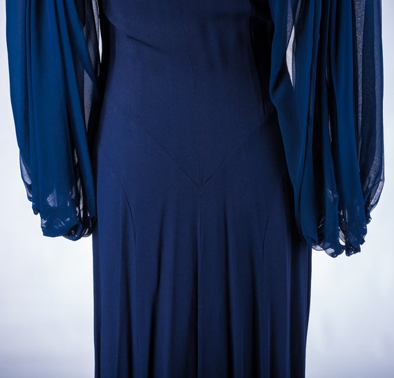 ON HOLD for BRENNA: 1940s blue dress rare flawless be… - Gem