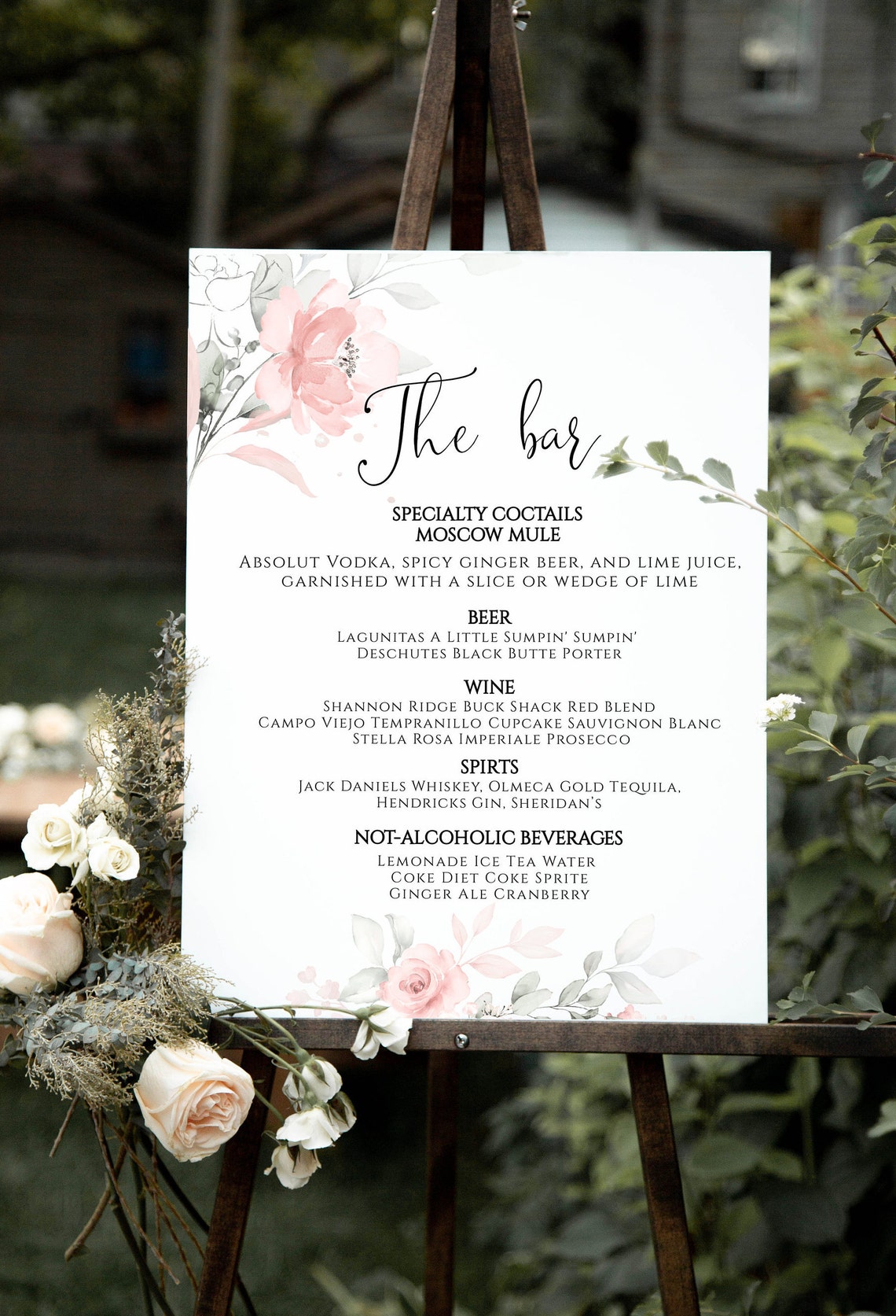 The Bar Menu Cards Posters Bar Menu Template Drinks Menu - Etsy