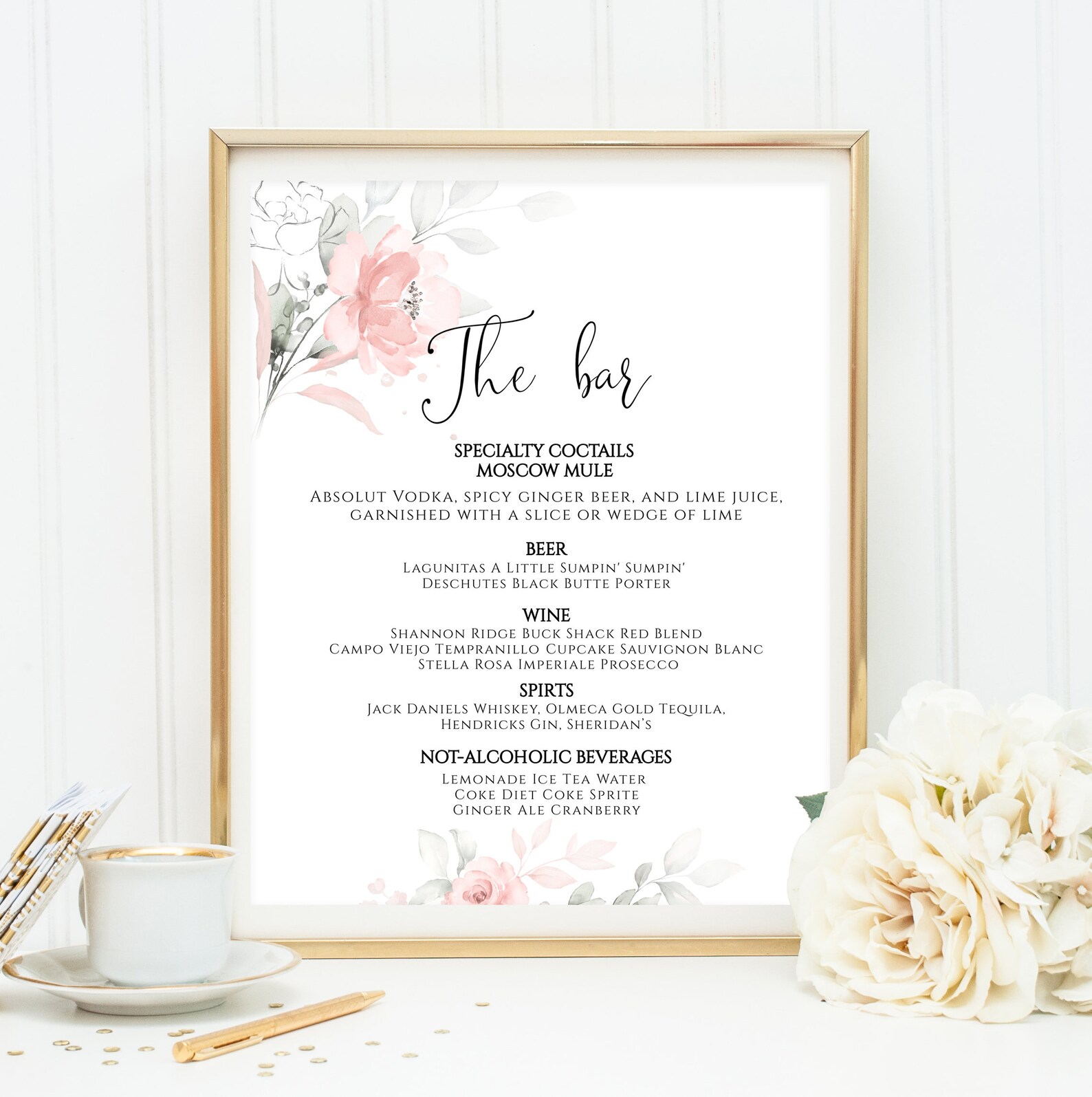The Bar Menu Cards Posters Bar Menu Template Drinks Menu - Etsy