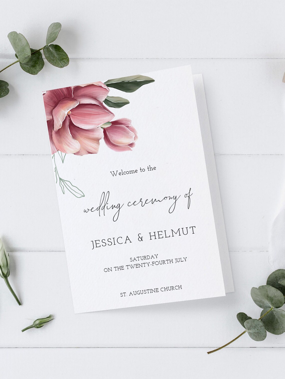 Folded Program Template Events Ceremony Program Fully - Etsy