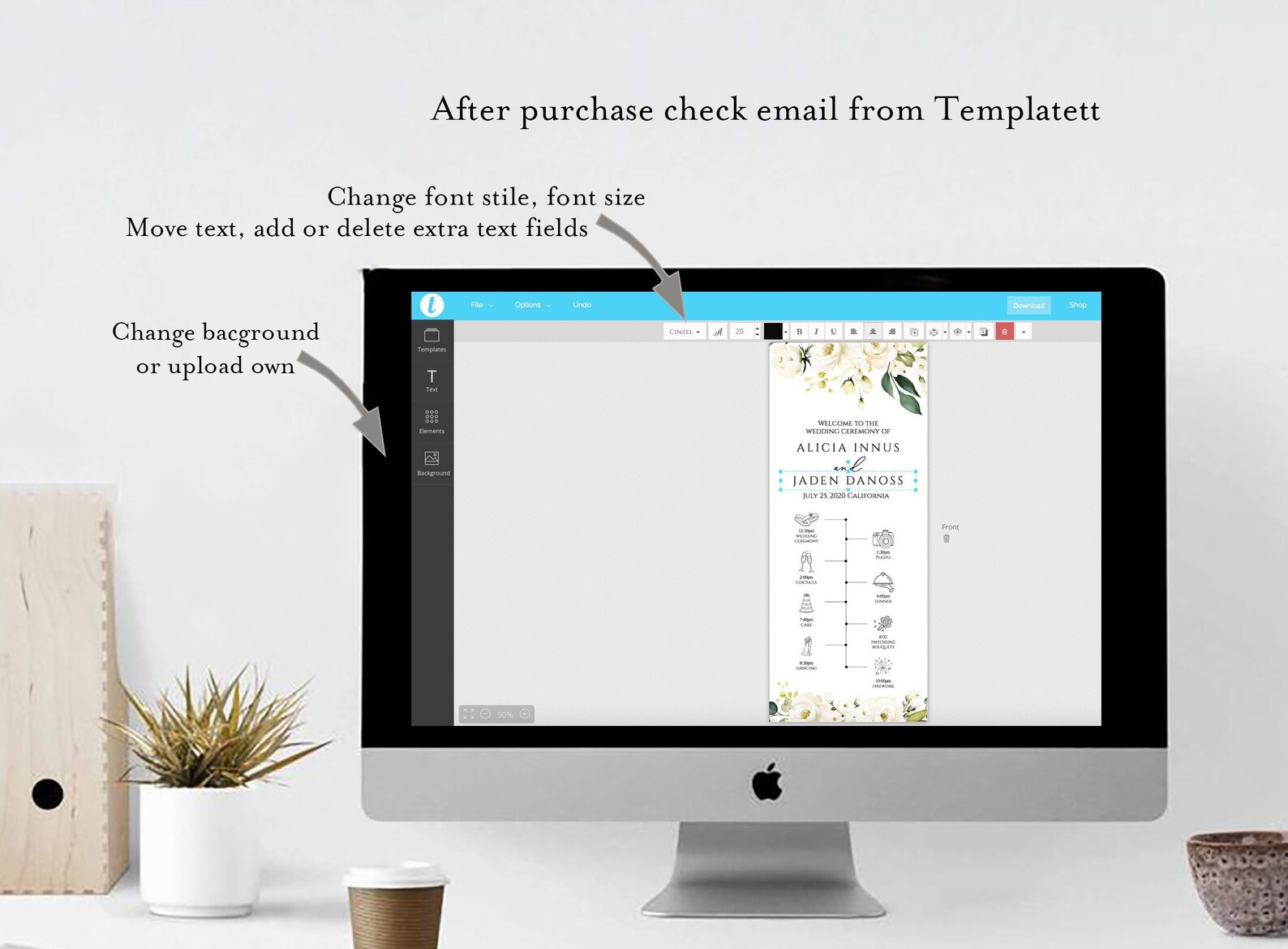 White Program Template Printable Wedding Programorder of - Etsy