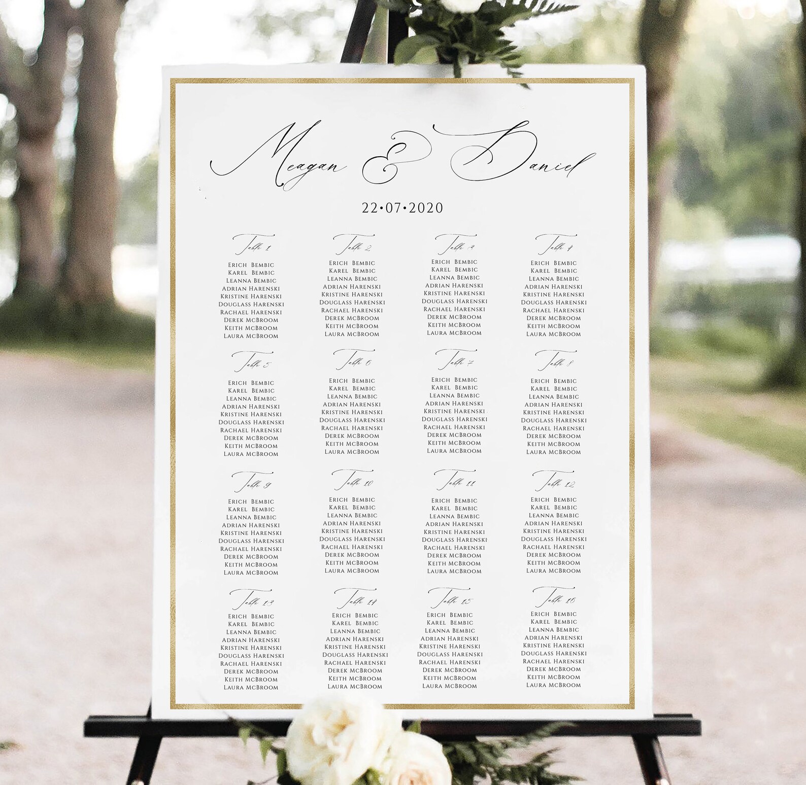 Gold Geometric Seating Chart Seating Chart Printable Seating - Etsy
