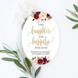Love, Laughter & Happily Ever After Label, DIY Wedding Wine Labels ...