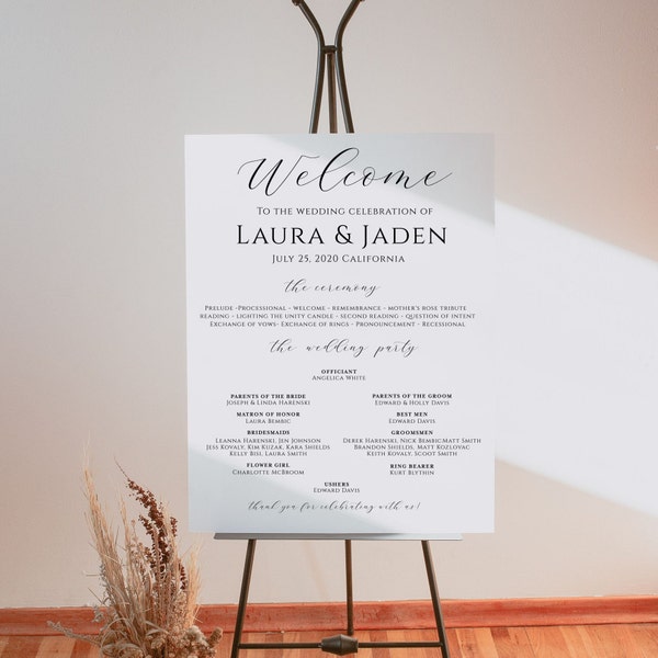 Wedding Program Sign - Etsy