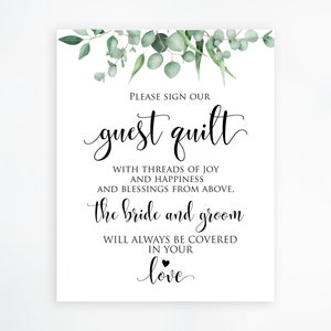 Wedding Quilt Guestbook Sign, Wedding Quilt Sign,green Wedding Quilt ...