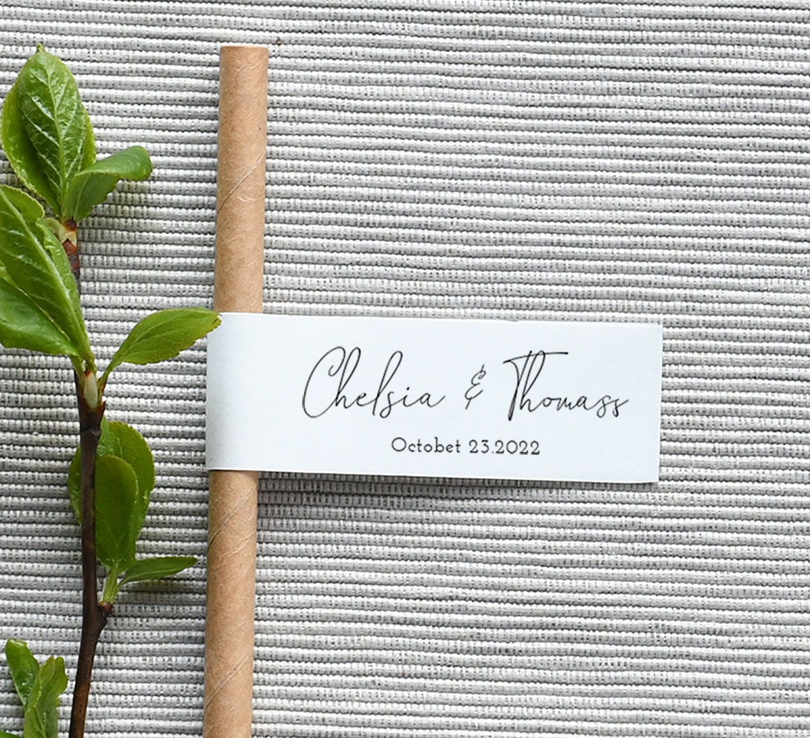 Simple Straw Tags Straws with words Modern Mini Straw Tags | Etsy
