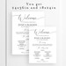Wedding Program Sign Template, Welcome Wedding Sign, INSTANT DOWNLOAD ...