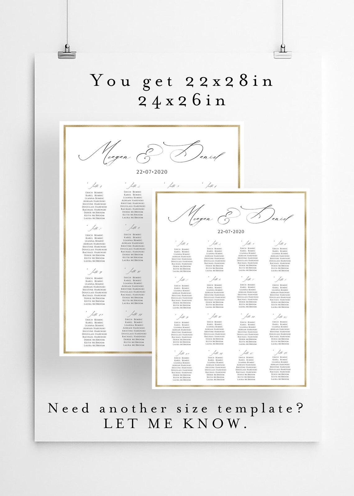 Gold Geometric Seating Chart Seating Chart Printable Seating - Etsy