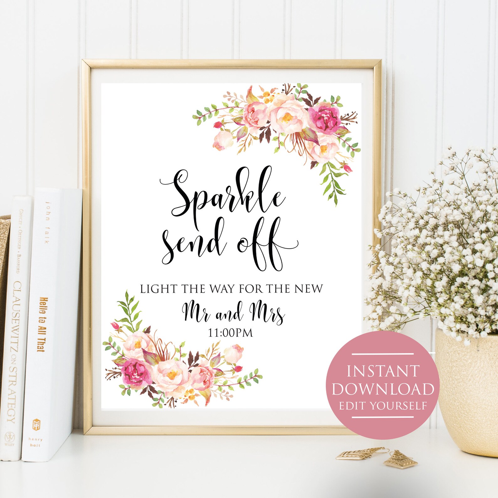 Sparkler Send off Sign Send Off Printable Sparkler Wedding - Etsy