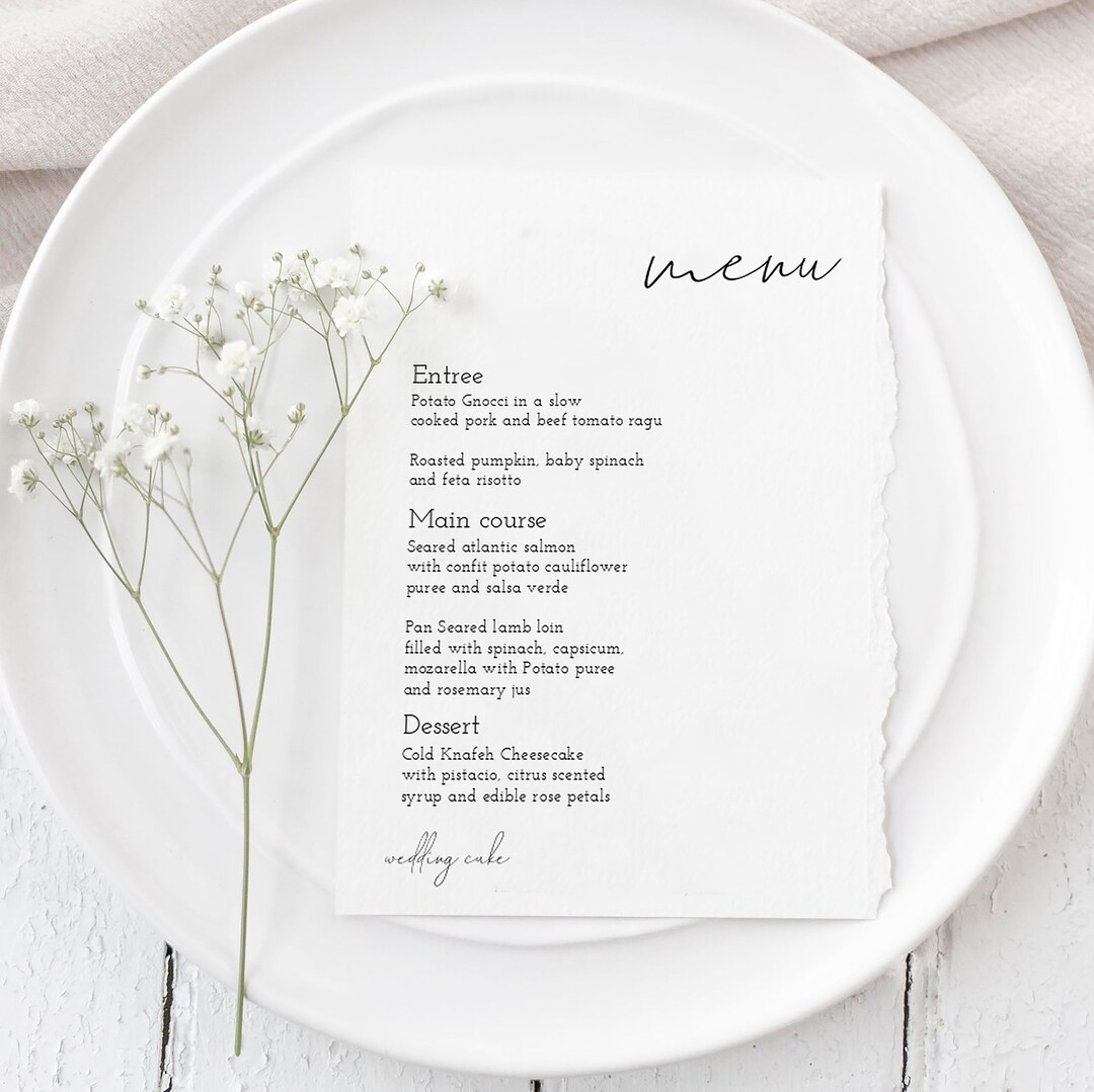 Simple Menu Template Cards, Modern Menu Template, Modern & Simple ...