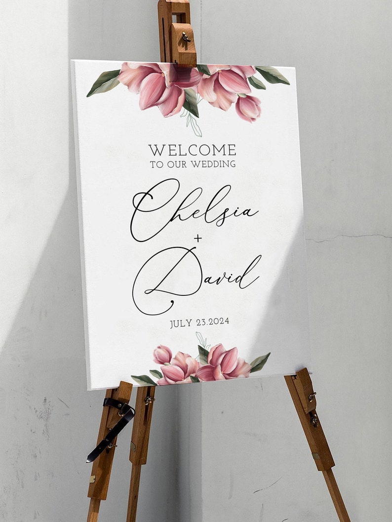 Pink Welcome Signs Template Editable Welcome Signs Poster | Etsy