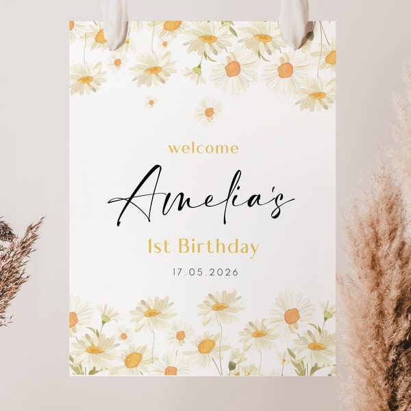 Daisy Welcome Sign - Etsy