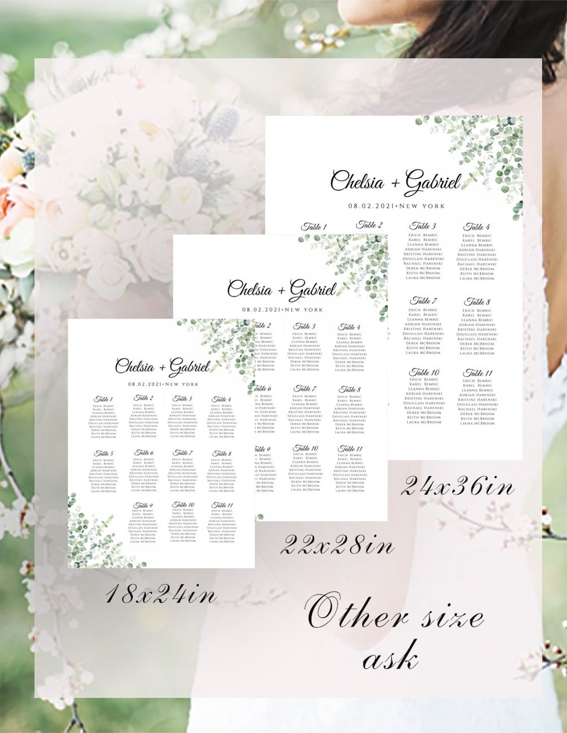 Simple Seating Chart Printable Seating Chart Wedding - Etsy