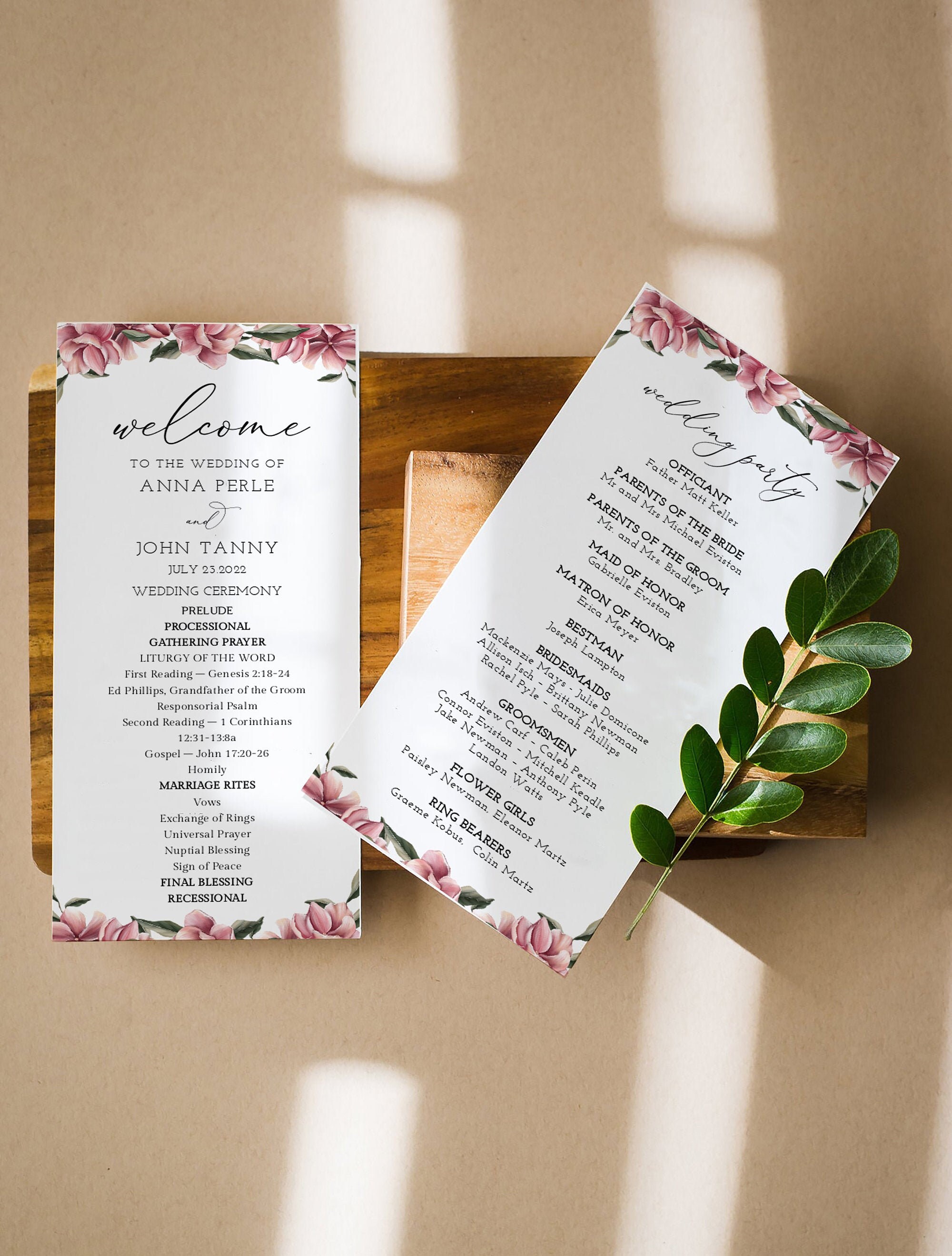 Wedding program template Wedding Program Template Program | Etsy