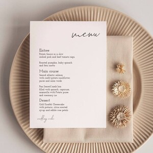Simple Menu Template Cards, Modern Menu Template, Modern & Simple ...