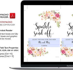 Sparkler Send off Sign Send Off Printable Sparkler Wedding - Etsy