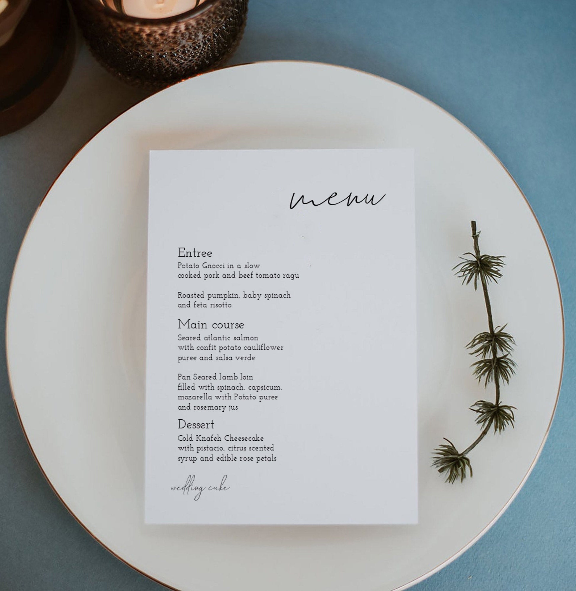 Simple Menu Template cards Modern Menu Template Modern & | Etsy