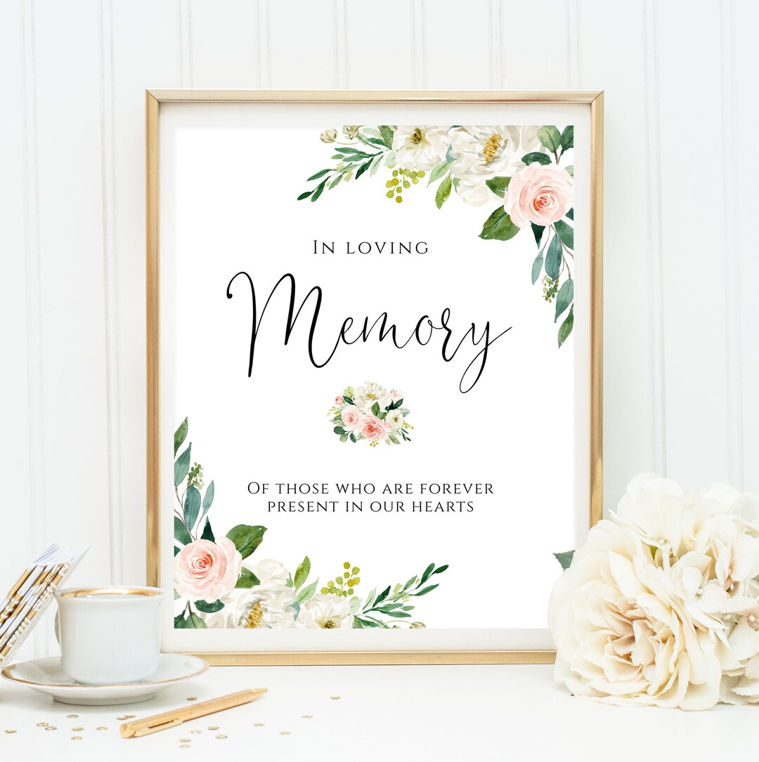 Flower in Loving Memory Signs TEMPLATE, Loving Memory Signs, in Loving ...