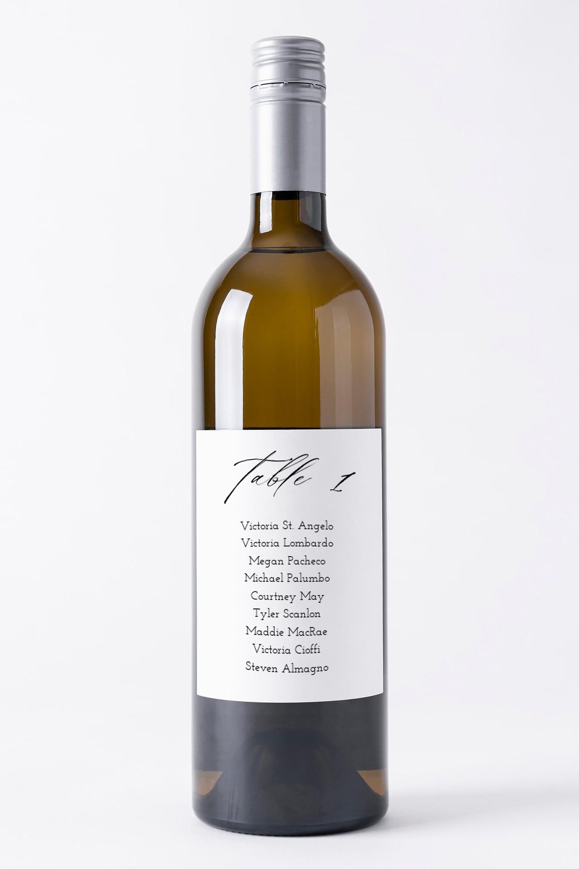 Simple Seating Chart Wine Bottle Labels Wine Label Table - Etsy