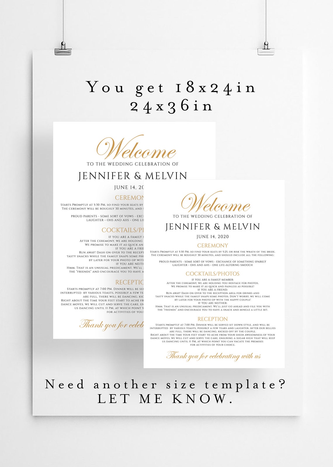 Wedding Program Signs Welcome Poster Signs Large Program - Etsy