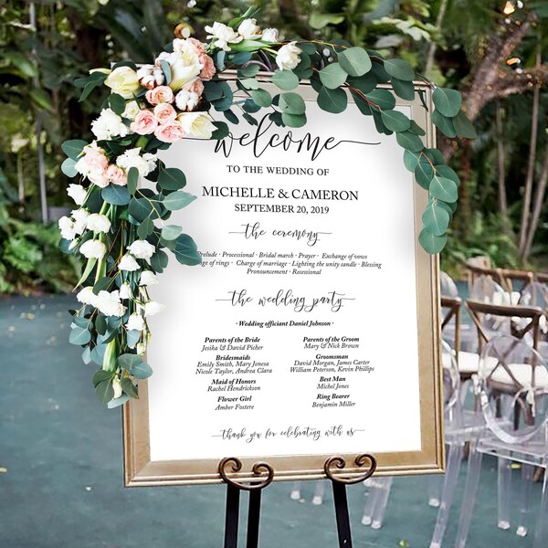 Wedding Program Sign - Etsy