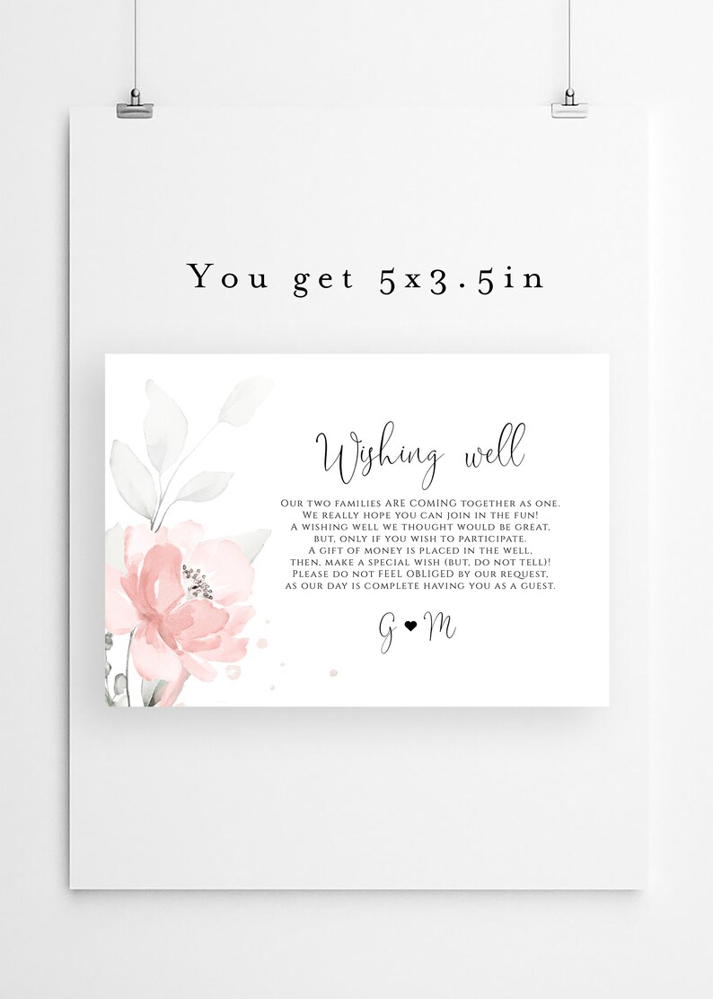 Printable Wishing Well Cards Wishing Well Card Template - Etsy
