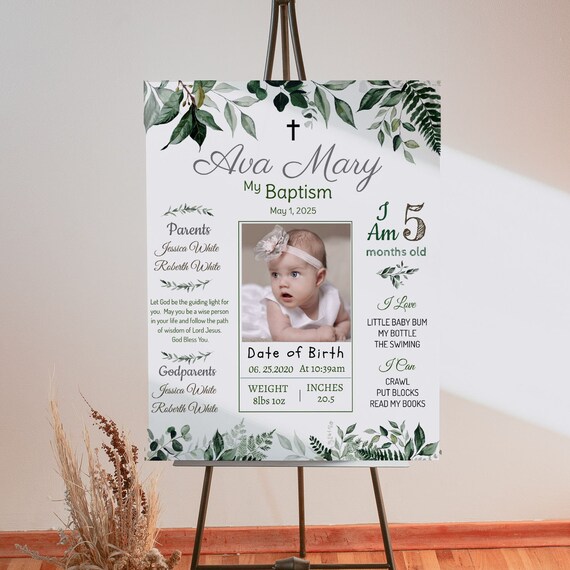 Baptism Chalkboard Editable Template Chalkboard Sign Baptism - Etsy